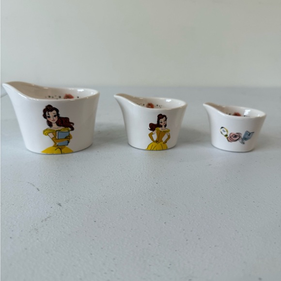 Disney | Kitchen | Disney Belle Measuring Cup Set White And Yellow ...